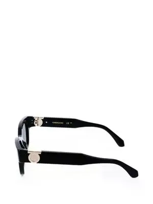 FERRAGAMO Gancini Rectangle-frame Sunglasses