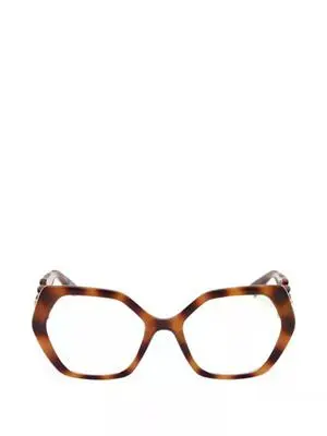 Guess Tortoiseshell-effect Geometric-frame Glasses - Brown