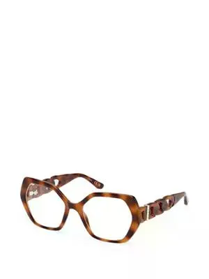 Guess Tortoiseshell-effect Geometric-frame Glasses
