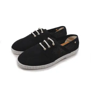 Rivieras Classic Mesh Slip-on Loafer With Laces - Black