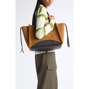 JW Anderson Loafer Cabas Leather Tote - Brown 600