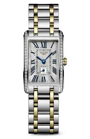 LONGINES Dolcevita Diamond Rectangle Bracelet Watch - Silver