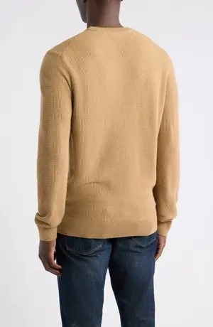 BOSS Ludino Wool Crewneck Sweater - Med Beige