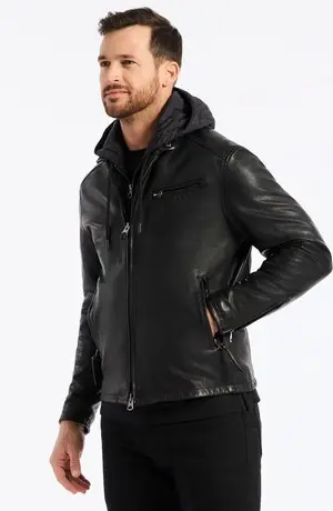 Robert Graham Punch Leather Jacket