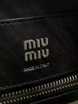 Miu Miu 2020-2026 Leather Vivant Satchel - Black