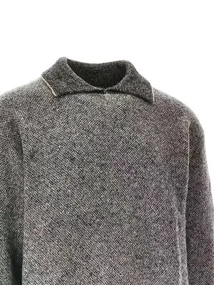 Emporio Armani Jacquard-knit Piqué Sweater