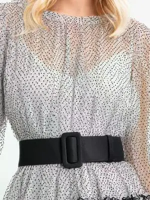 GEMY MAALOUF Polka-dot Tiered Dress