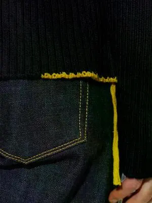 Fendi Ribbed-knit Shoulder-patch Sweater