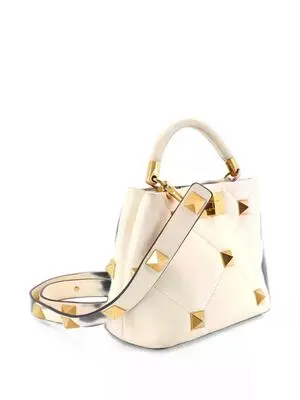 Valentino Garavani Roman Stud Top Handle Bag Quilted Leather Small Satchel