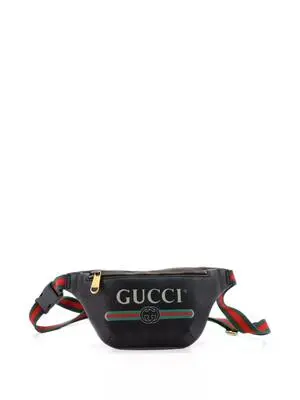 Gucci Logo Printed Leather Small Belt Bag