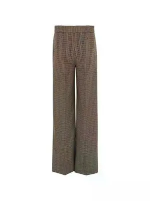 SA SU PHI Checked Wool Trousers