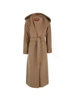 Max Mara Hooded Belted Coat