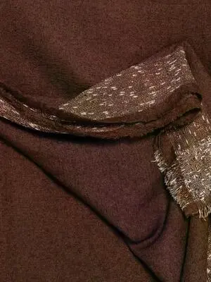 Faliero Sarti Brunetta Fringed Bouclé-trim Scarf