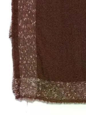 Faliero Sarti Brunetta Fringed Bouclé-trim Scarf