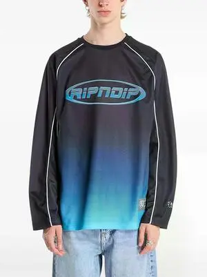 RIPNDIP Gradient-effect Raglan-sleeve T-shirt - Black