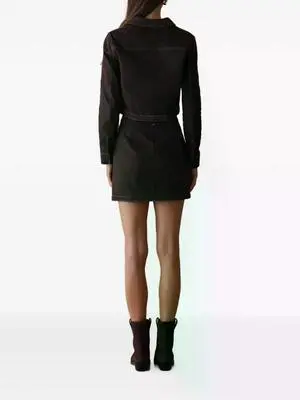 HEVRON Nora Contrast-stitch Mini Skirt