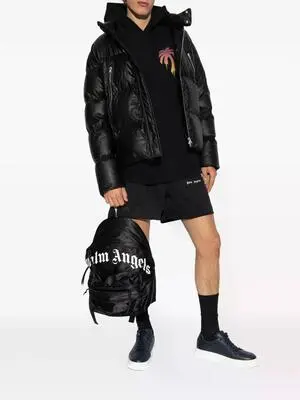 Palm Angels Logo-print Side-stripe Shorts