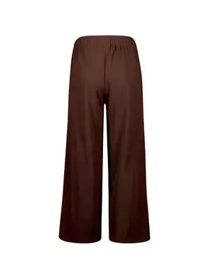 BETTY BARCLAY Elasticated Cropped Trousers - Brown