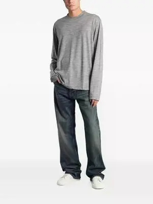 Emporio Armani Logo-embroidered Longsleeved T-shirt