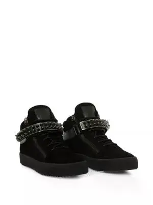 GIUSEPPE ZANOTTI Camoscio Spike-details Sneakers