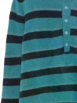LISKA Striped Button-front Sweater