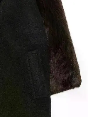 ALYSI Soft Over Faux-fur Sleeve Coat