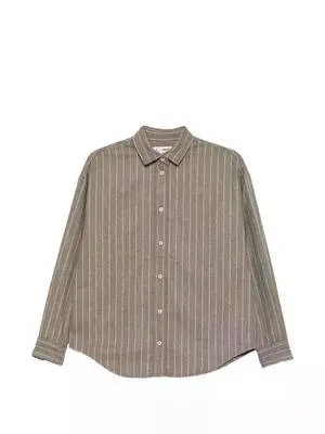 MC2 SAINT BARTH Pinstripe-pattern Crystal-embellished Shirt - Neutrals