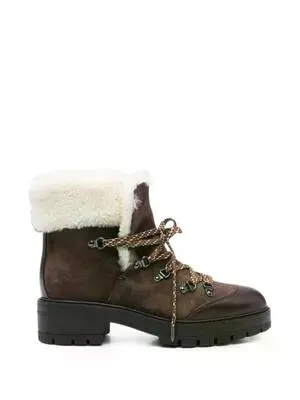 AQUAZZURA Val D'isere Shearling-trim Ankle Boots