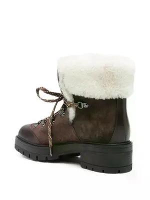 AQUAZZURA Val D'isere Shearling-trim Ankle Boots