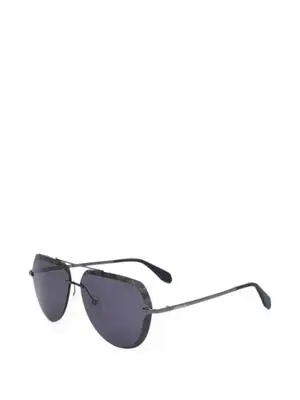 Adidas Monogram-print Pilot-frame Sunglasses