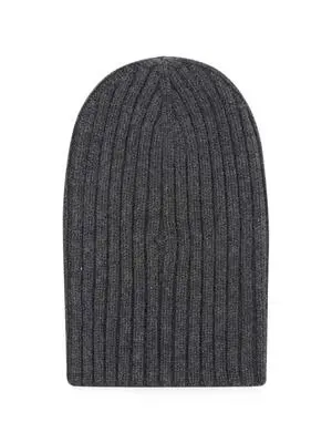 ARAGONA Ribbed-knit Cashmere Beanie Hat