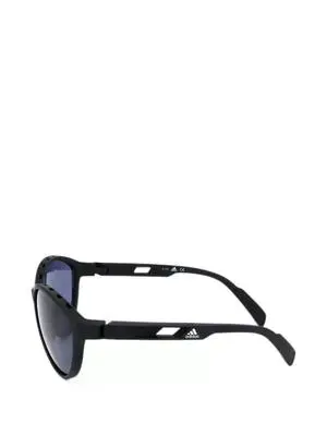Adidas Logo-print Round-frame Sunglasses