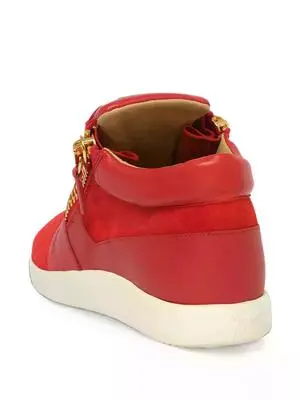 GIUSEPPE ZANOTTI Side-zip Panelled Suede Sneakers