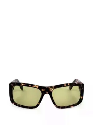 Adidas Tortoiseshell-effect Rectangle-frame Sunglasses - Brown