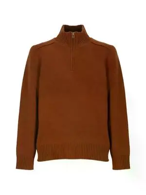 Guest In Residence Quarter-zip Cashmere Sweater - Brown