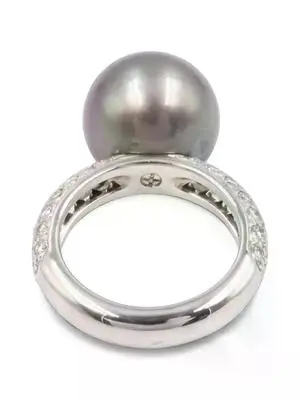 Cartier 2010s Diamond Pearl Ring