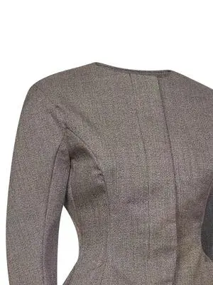Jacquemus Peplum-hem Crew-neck Jacket