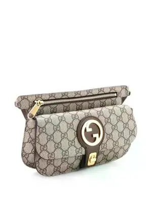 Gucci Blondie Flap Pocket Gg Coated Canvas Belt Bag