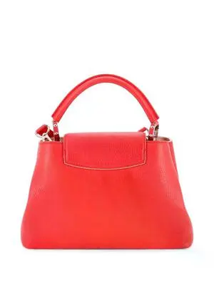 LOUIS VUITTON Capucines Bag Leather Bb Satchel - Red