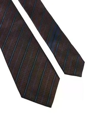 Zegna Diagonal-stripe Jacquard-weave Tie
