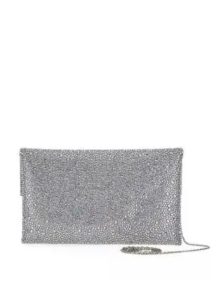 TWENTY FOURHAITCH Crystal-embellished Chain-strap Clutch Bag - Silver
