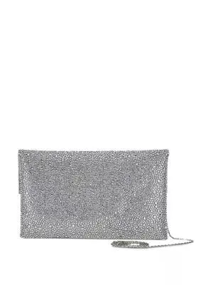 TWENTY FOURHAITCH Crystal-embellished Chain-strap Clutch Bag - Silver