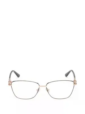 Guess Geometric-frame Chain-link Glasses - Gold
