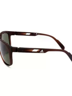 Adidas Logo-print Round-frame Sunglasses