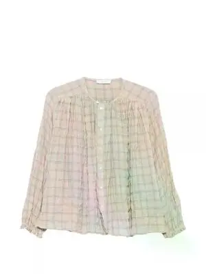 JCSOPHIE Paris Check-print Seersucker Blouse