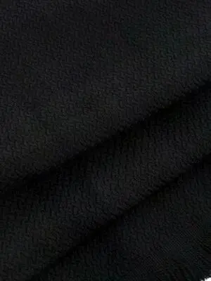 Boggi Milano Scarf With Knitted Motif In Wool