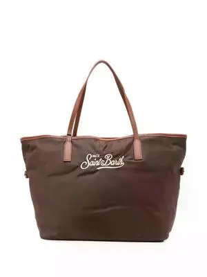 MC2 SAINT BARTH Logo-embroidered Tote Bag - Brown
