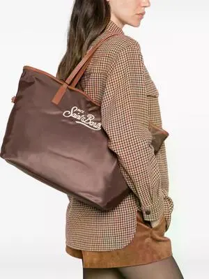 MC2 SAINT BARTH Logo-embroidered Tote Bag - Brown