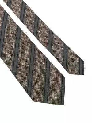 Zegna Diagonal-stripe Flecked Tie