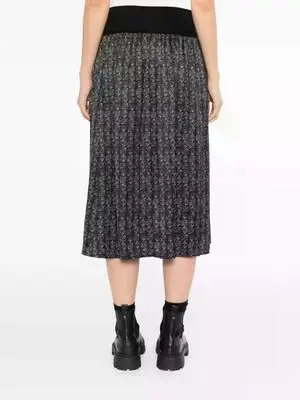 AGNES B. Geometric-print Flared Skirt
